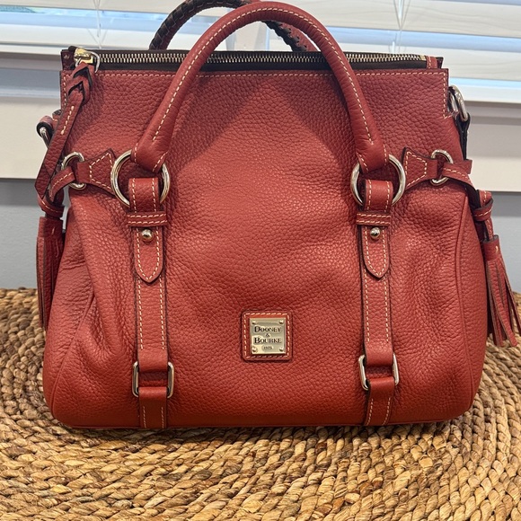 Dooney & Bourke | Bags | Dooney Bourke Brick Red Leather Satchel | Poshmark